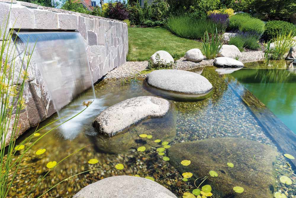 BACHE ET BASSIN LAME D EAU INOX WATERFALL 90